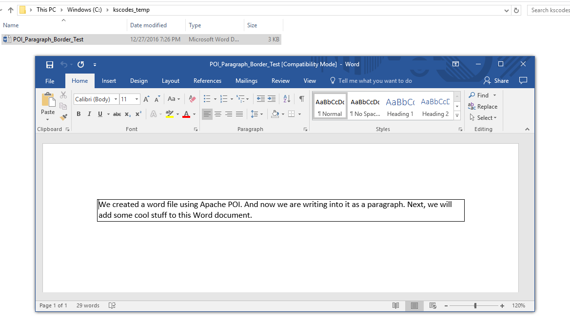 Add Border To Paragraph In Word Using Poi Kscodes