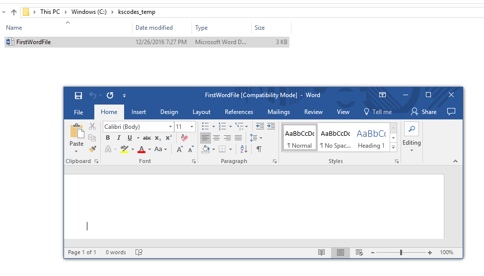 Create Word Doc File In Java Using POI KSCodes